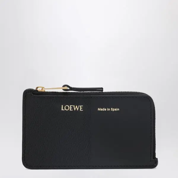 Loewe Card Holder With Coin Pocket - Black