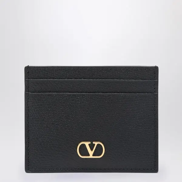 Valentino Garavani Vlogo Signature Credit Card Holder - Black