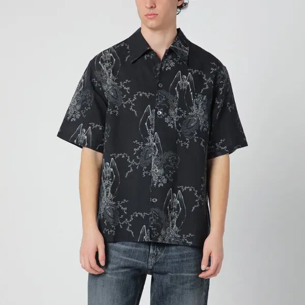 Our Legacy Death Paisley Print Shirt In Cotton And Linen