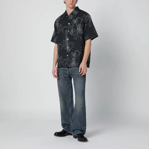 Our Legacy Death Paisley Print Shirt In Cotton And Linen
