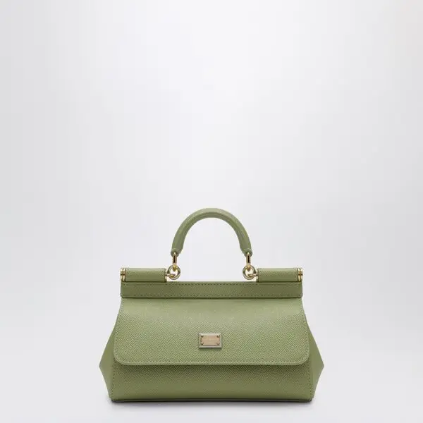 Dolce & Gabbana Sicily Small Top Handle Bag In Sage - Green