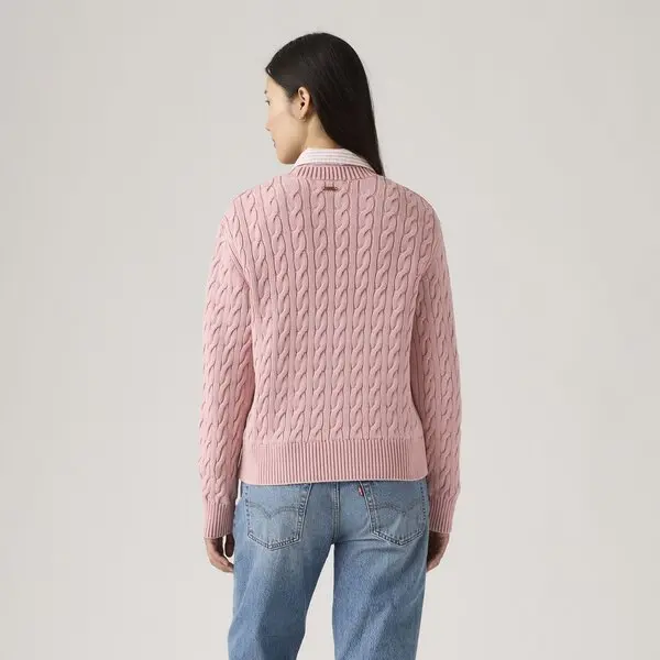 LEVI'S Boyfriend Cable Crewneck Pullover