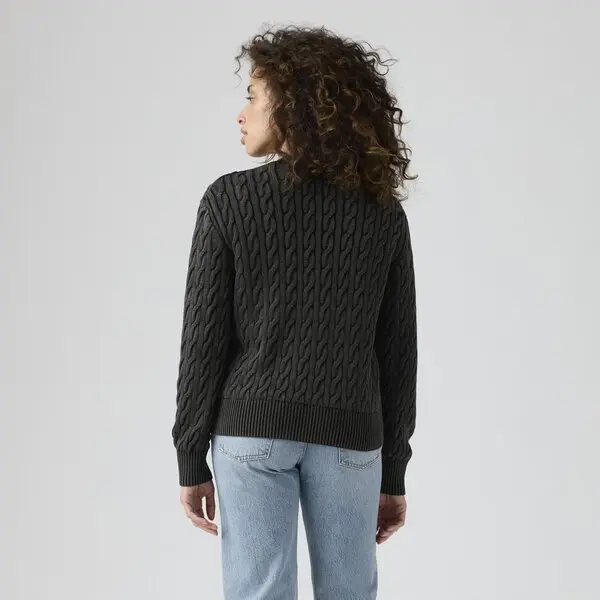 LEVI'S Boyfriend Cable Crewneck Pullover Sweater