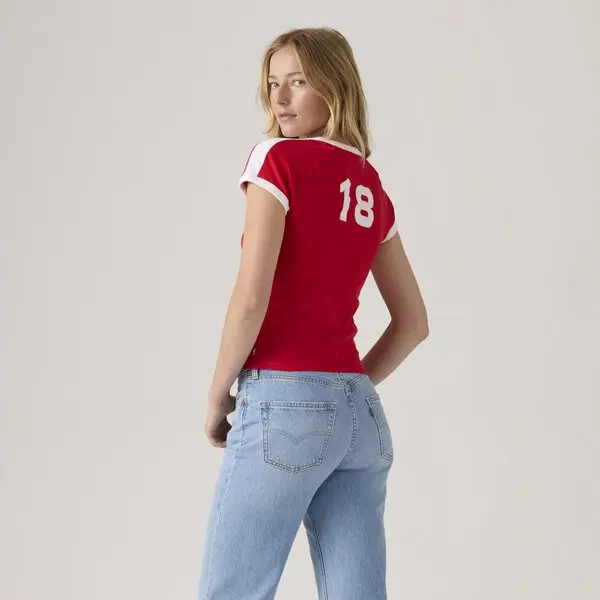 LEVI'S Graphic Logo Riley Raglan Tee - True Red