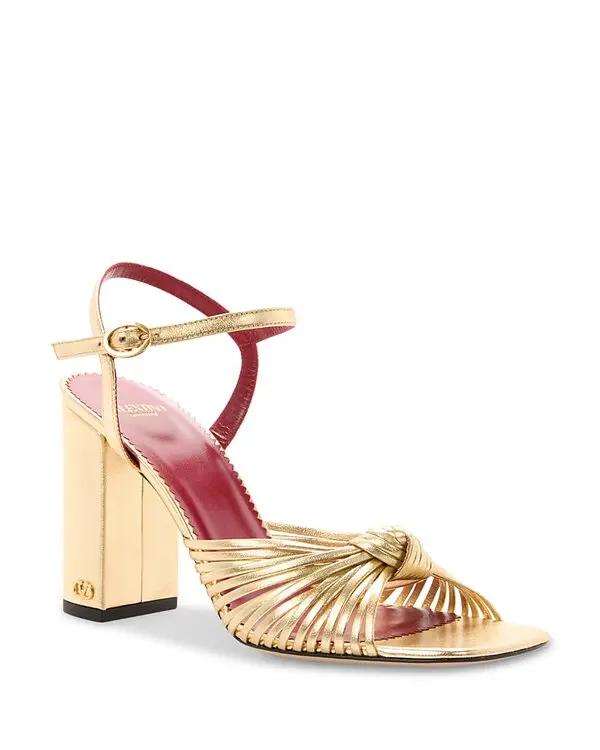 Valentino Garavani Strappy Dress Sandals - Antique Brass