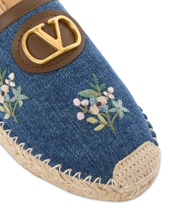 Valentino Garavani Embellished Espadrille Mules - Multi