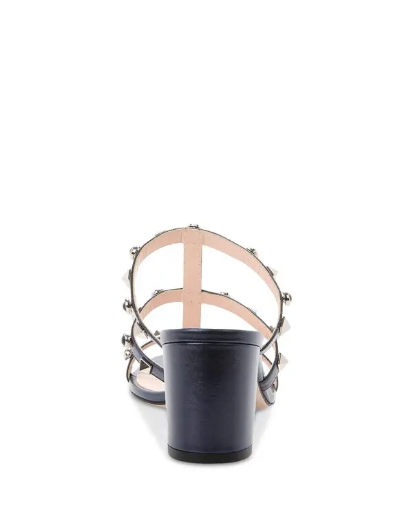 Valentino Garavani Studded Slide Sandals - Navy