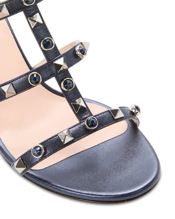 Valentino Garavani Studded Slide Sandals - Navy