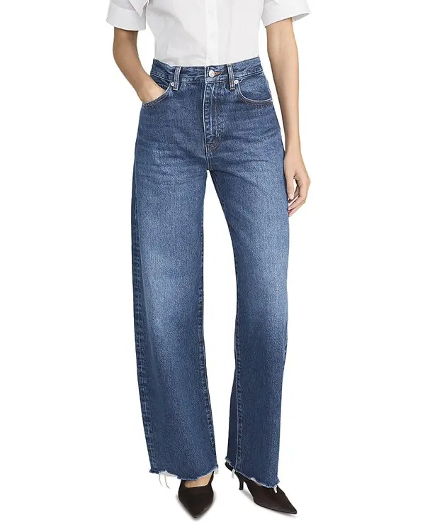 FRAME The Bow High Rise Straight Jeans - Acumen New Fray