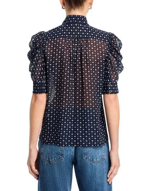 FRAME The Tie Print Gillian Top