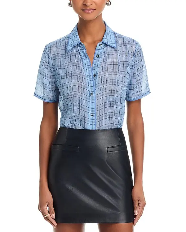 FRAME The Silk Plaid Shirt
