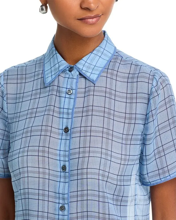 FRAME The Silk Plaid Shirt