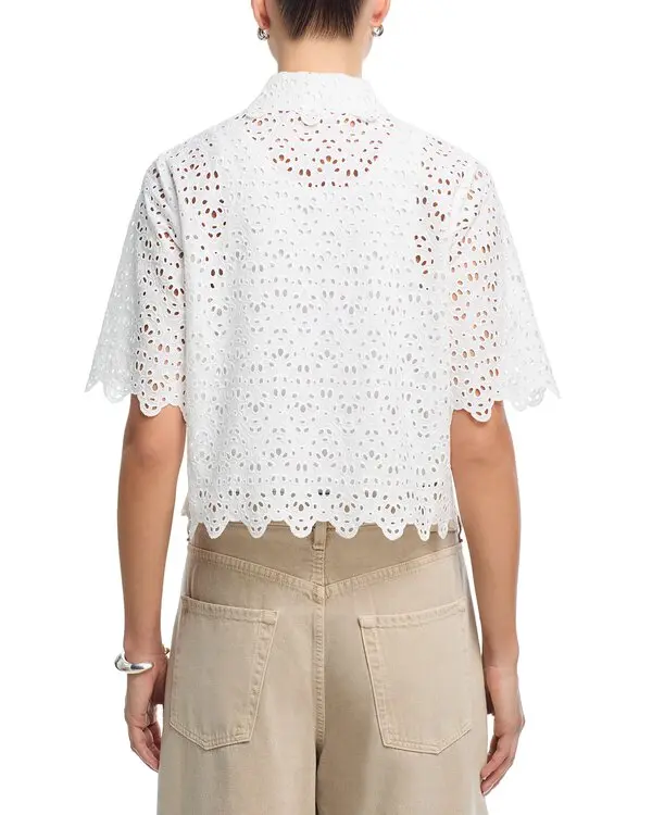 FRAME The Petal Eyelet Blouse