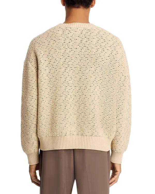 FRAME Long Sleeve Crochet Sweater