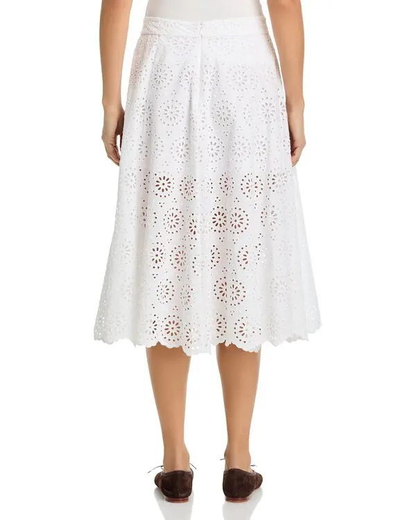 FRAME The Solstice Eyelet Skirt