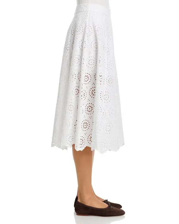 FRAME The Solstice Eyelet Skirt