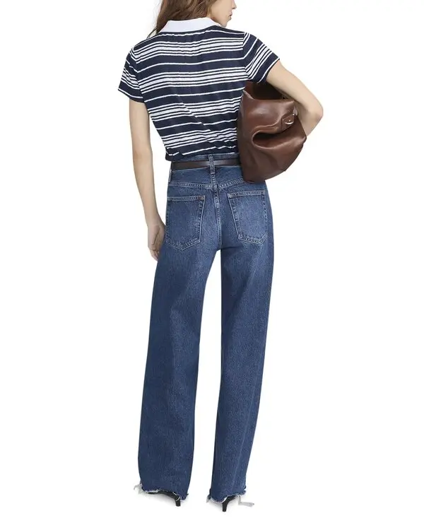 FRAME The Striped Short Sleeve Polo