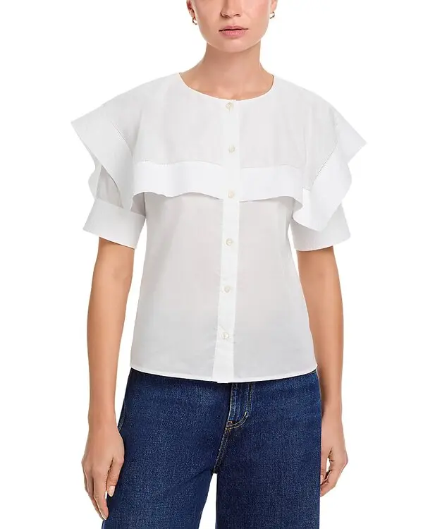 FRAME The Sleek Cape Shirt
