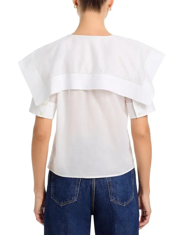 FRAME The Sleek Cape Shirt