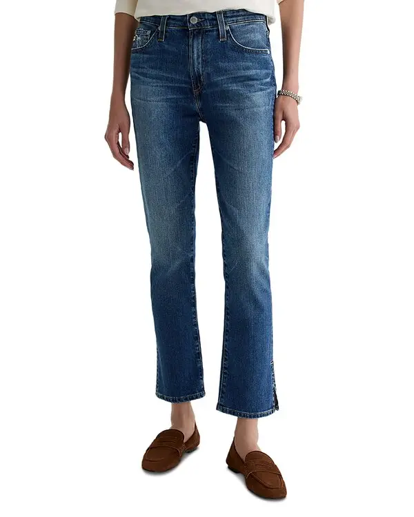 Ag Mari Mid Rise Slim Straight Crop Jeans In 15 Years Prue - Years Prague