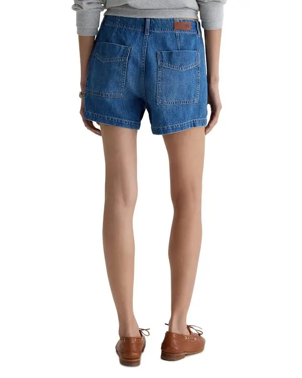 Ag Mid-rise Denim Utility Shorts - Gold Mountain