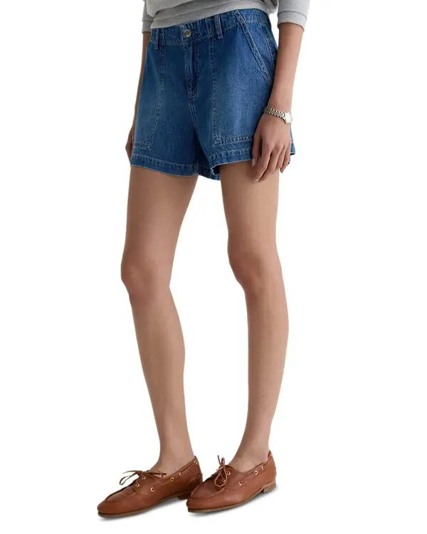 Ag Mid-rise Denim Utility Shorts - Gold Mountain