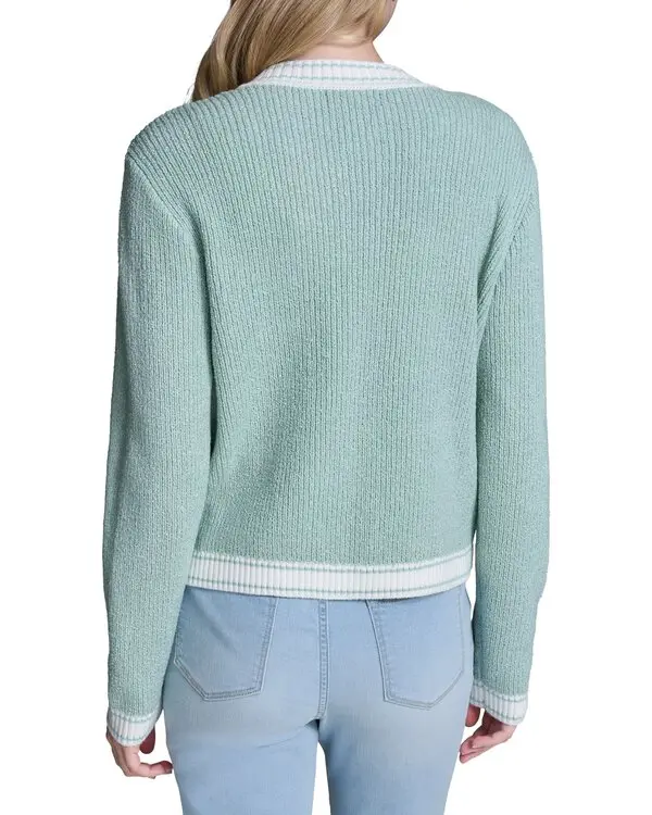 Karl Lagerfeld Paris Textured Knit Cardigan - Fresh Mint