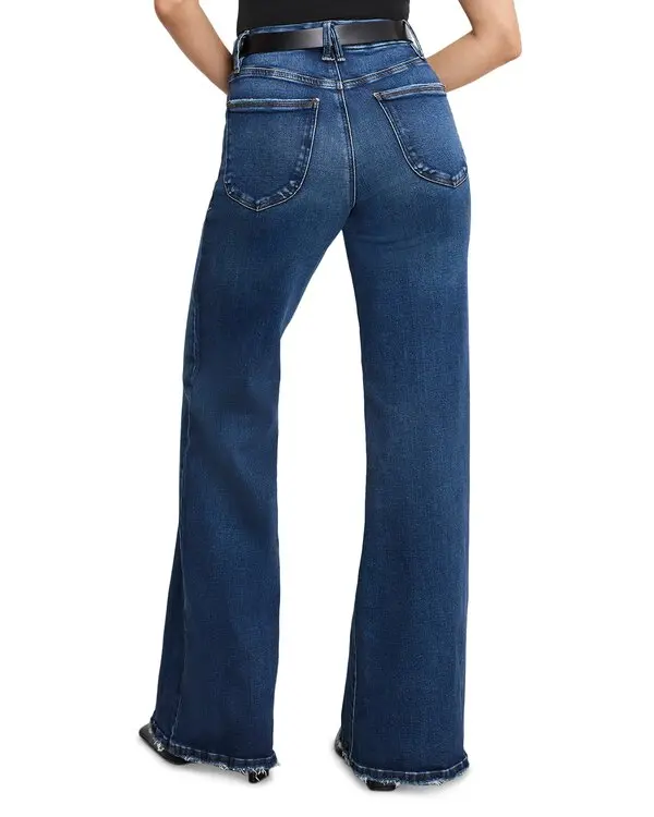 Good American Soft Tech Palazzo Jeans - Indigo