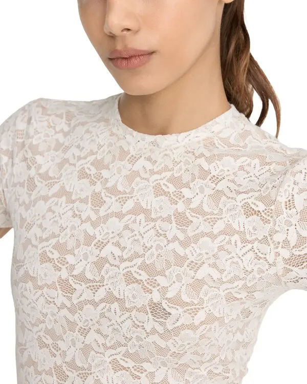 Good American Lace Baby Tee