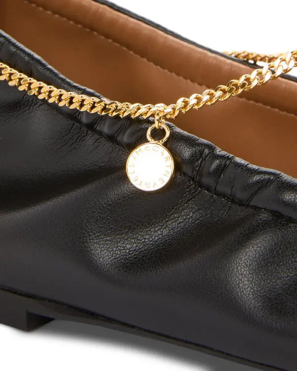 Stella McCartney Embellished Stretch Ballet Flats - Black