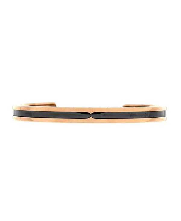 BVLGARI B. Zero1 Cuff Bracelet 18k Rose Gold And Coated Stainless Steel - Pink
