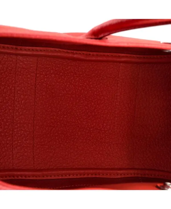 Hermès 30 Garden Party Tote Toile And Leather - Red