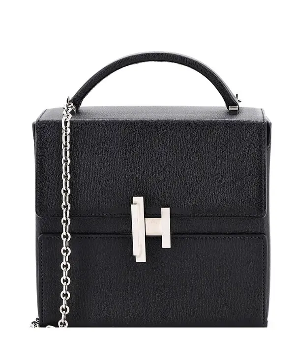 Hermès Cinhetic Top Handle Bag Verso Chevre Mysore - Black