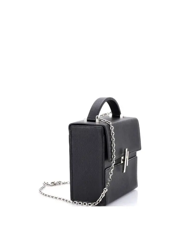 Hermès Cinhetic Top Handle Bag Verso Chevre Mysore - Black