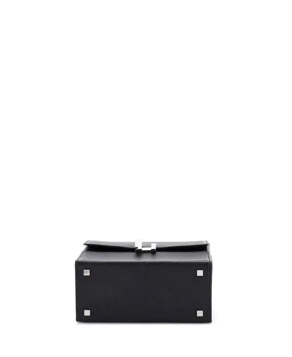 Hermès Cinhetic Top Handle Bag Verso Chevre Mysore - Black