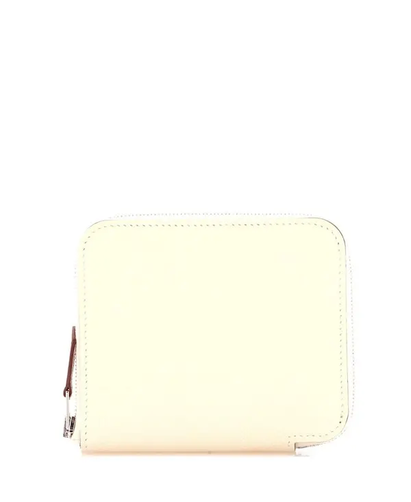 HERMES Compact Azap Zip Around Wallet Silk'in Epsom - Neutral