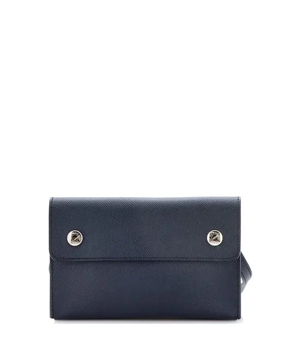 Hermès Double Snap Pochette Crossbody Epsom - Blue