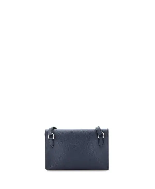 Hermès Double Snap Pochette Crossbody Epsom - Blue