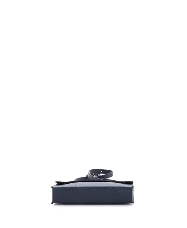 Hermès Double Snap Pochette Crossbody Epsom - Blue