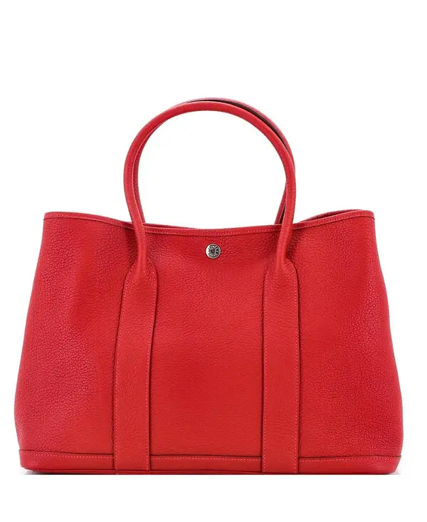 HERMES 36 Garden Party Tote Leather - Red