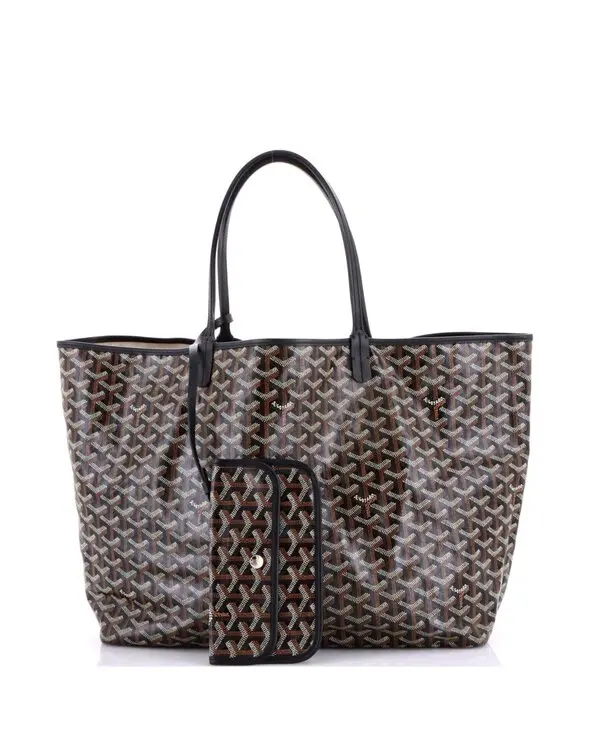 Goyard Gm Saint Louis Tote Coated Canvas - Black