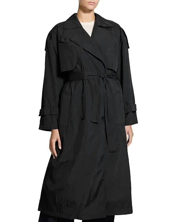 Theory Airy Trench Coat - Black
