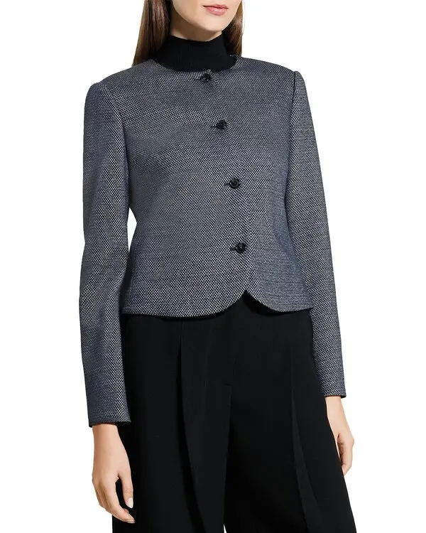Theory Herringbone Tweed Jacket