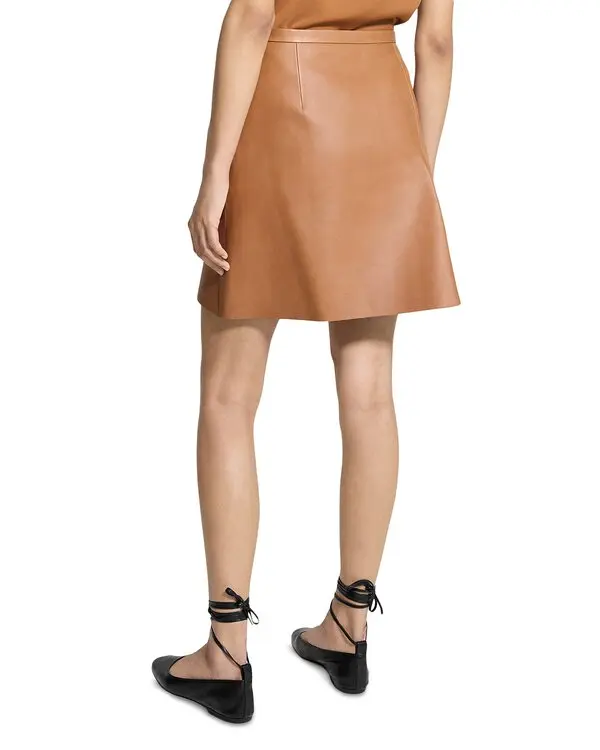 Theory Leather Mini Skirt