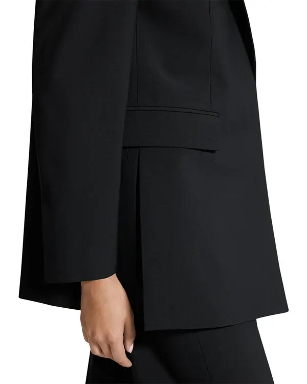 Theory Wool Blend Relaxed Slash Blazer - Black