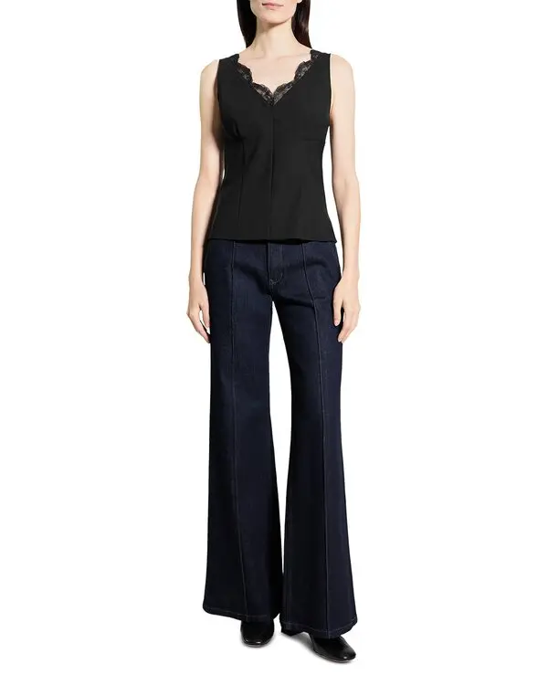 Theory Lace Trim Tailored Top