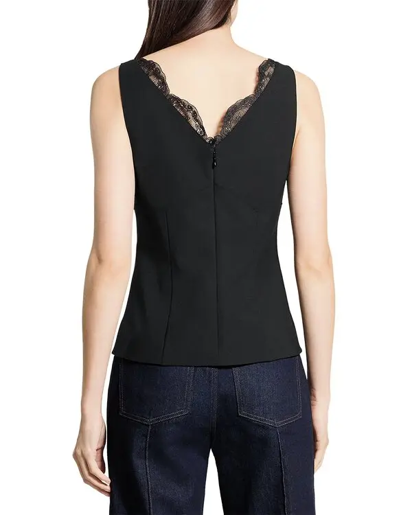 Theory Lace Trim Tailored Top