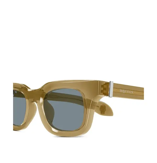 Alexander McQueen Rectangular Sunglasses, 46mm - Brown/grey