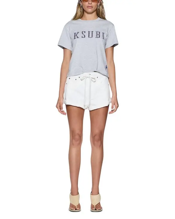 Ksubi Plaid Shrunken Tee - Grey