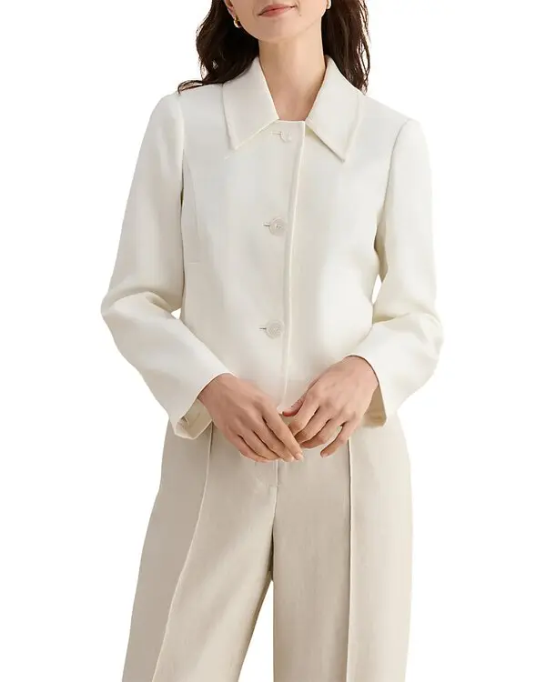 HOBBS LONDON Adeen Linen Jacket - Ivory